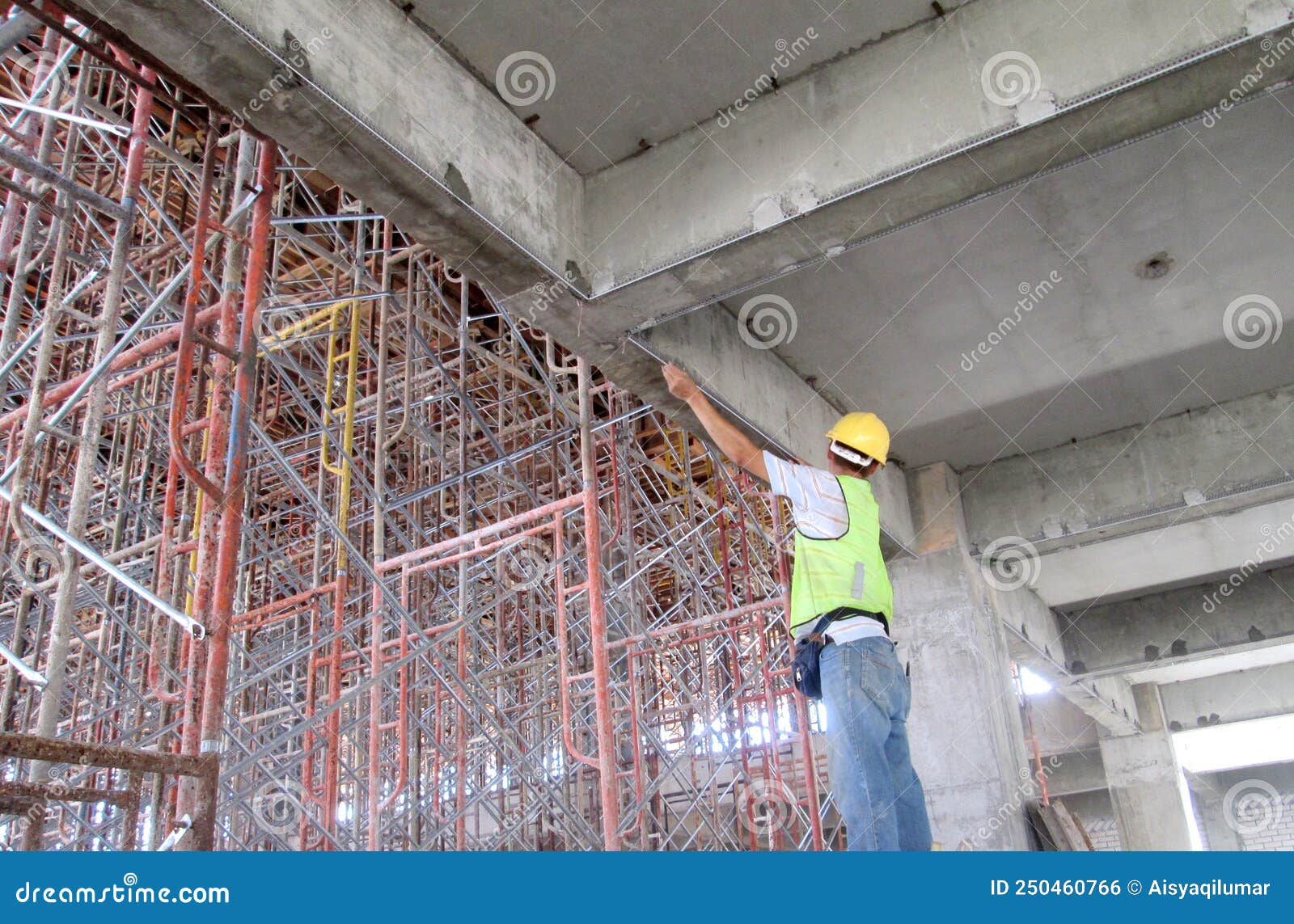 Construction Workers Working at Height at the Construction Site ...