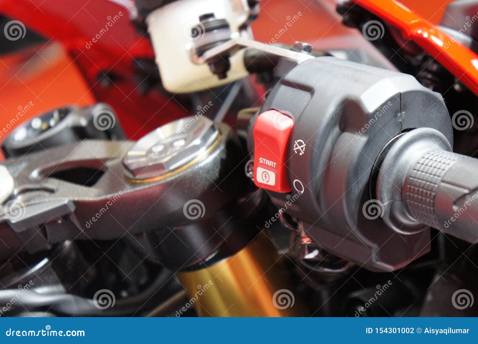 Motorcycle Ignition and Engine Kill Button. Editorial Photography ...