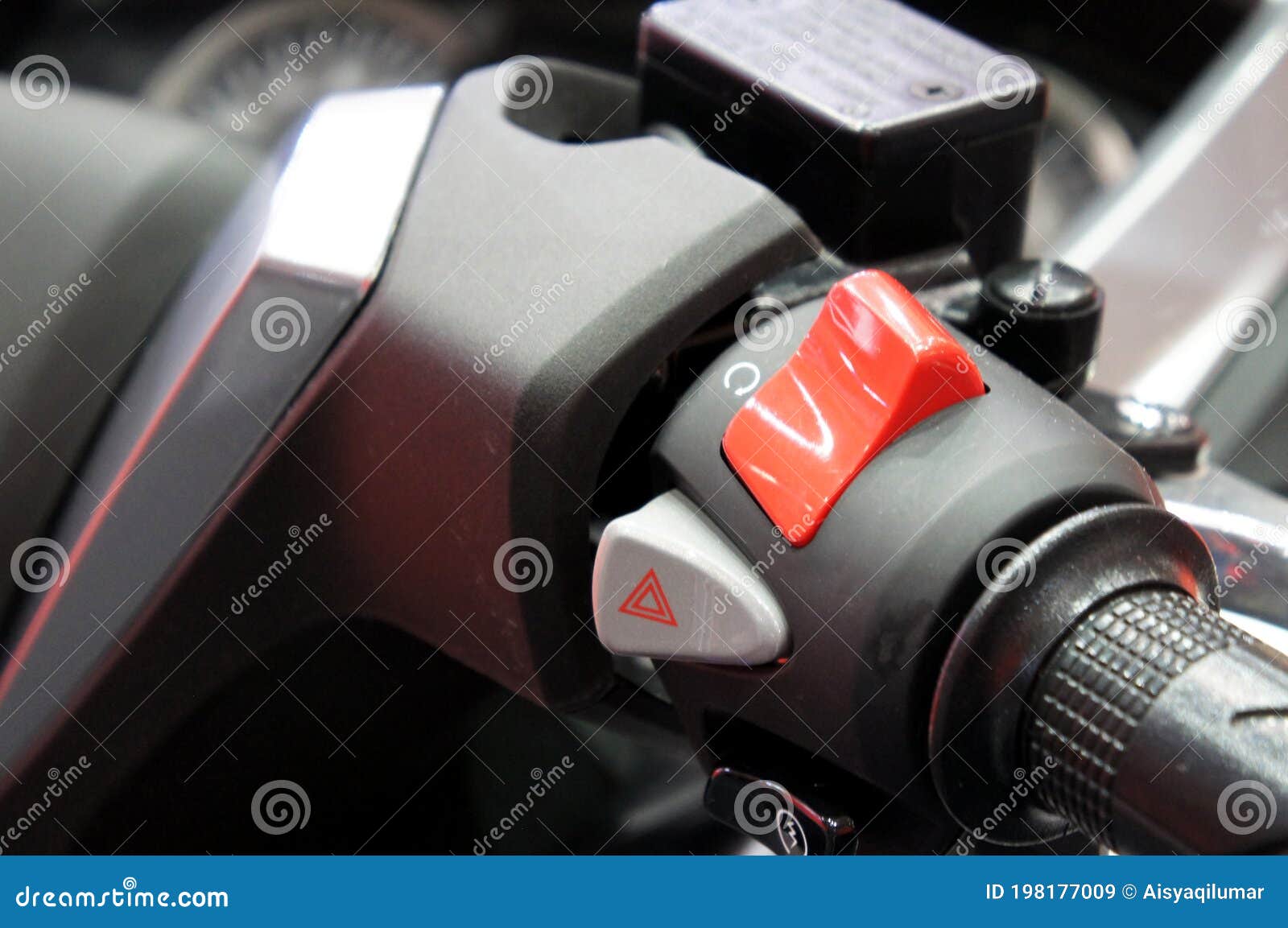 Motorcycle Ignition and Engine Kill Button. Editorial Stock Image ...
