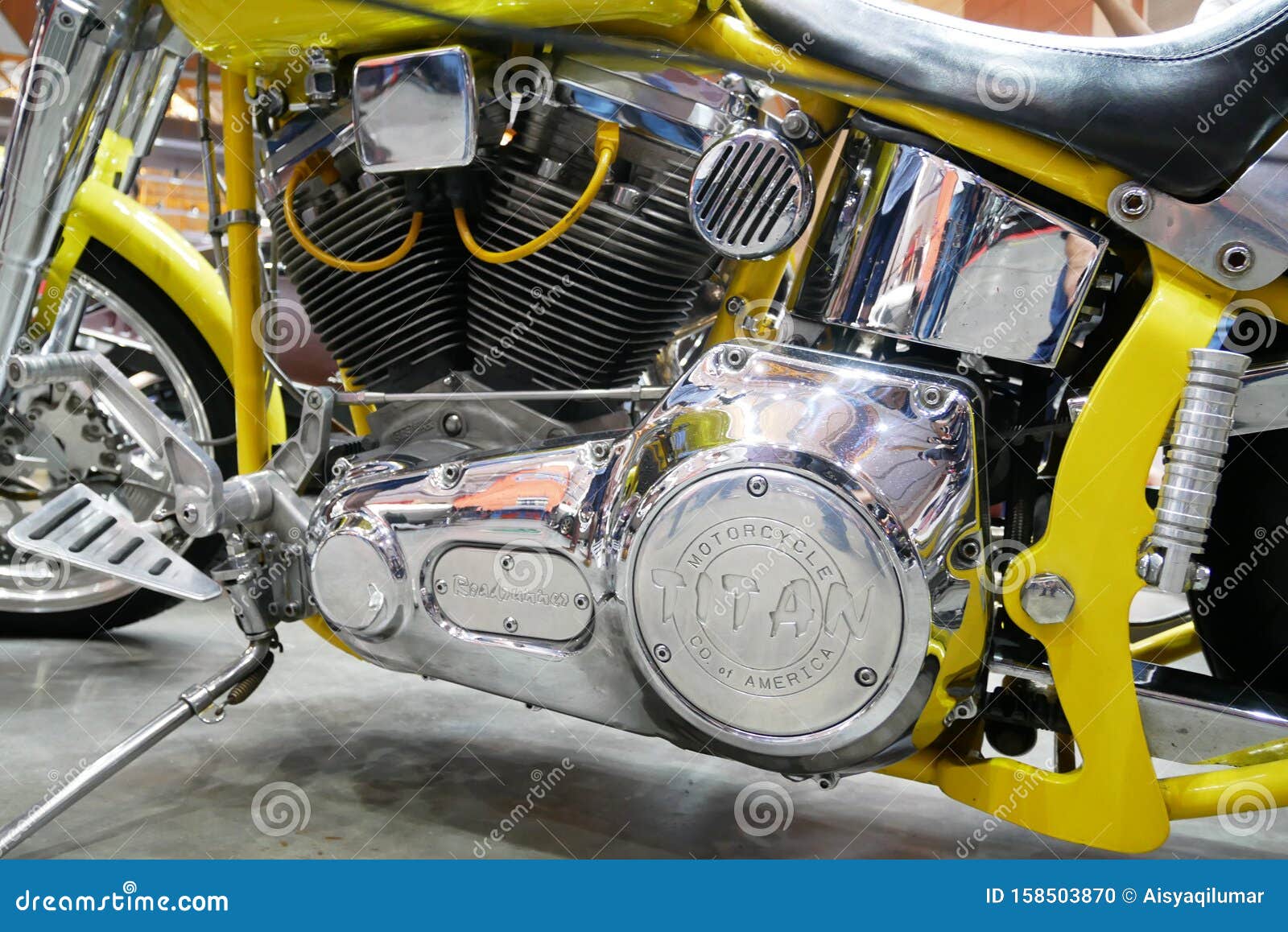 Selective Focused on a High Performance Motorcycle Engine. Editorial ...