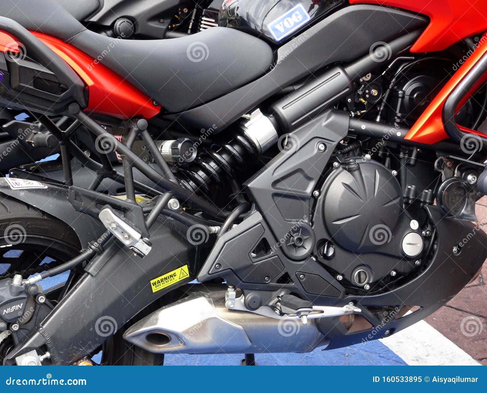 Selective Focused on a High Performance Motorcycle Engine. Editorial ...
