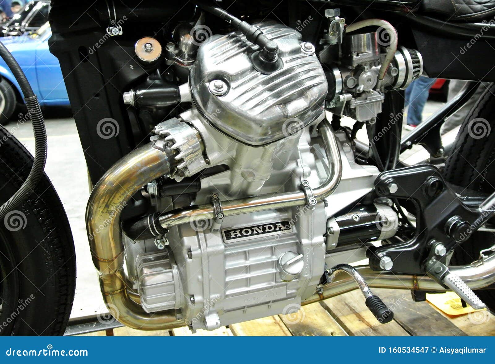 Selective Focused on a High Performance Motorcycle Engine. Editorial ...