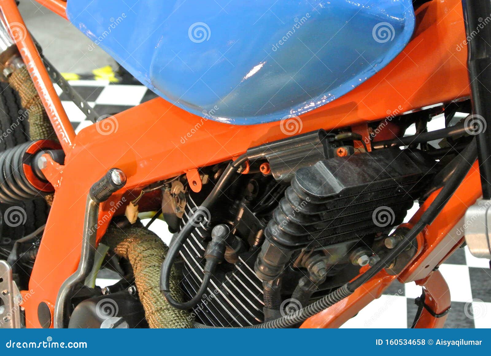 Selective Focused on a High Performance Motorcycle Engine. Editorial ...