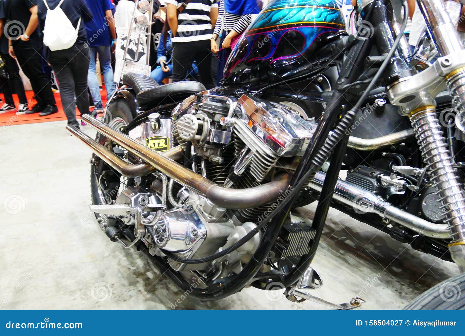 Selective Focused on a High Performance Motorcycle Engine. Editorial ...