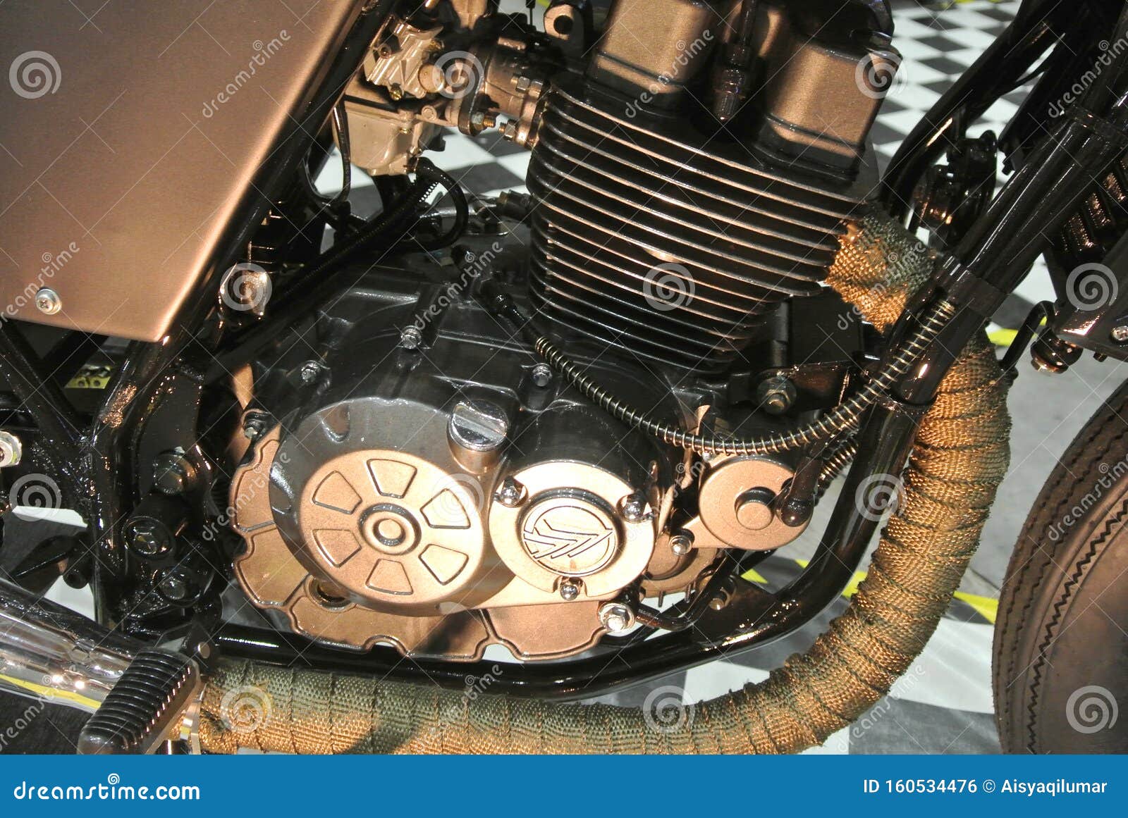 Selective Focused on a High Performance Motorcycle Engine. Editorial ...