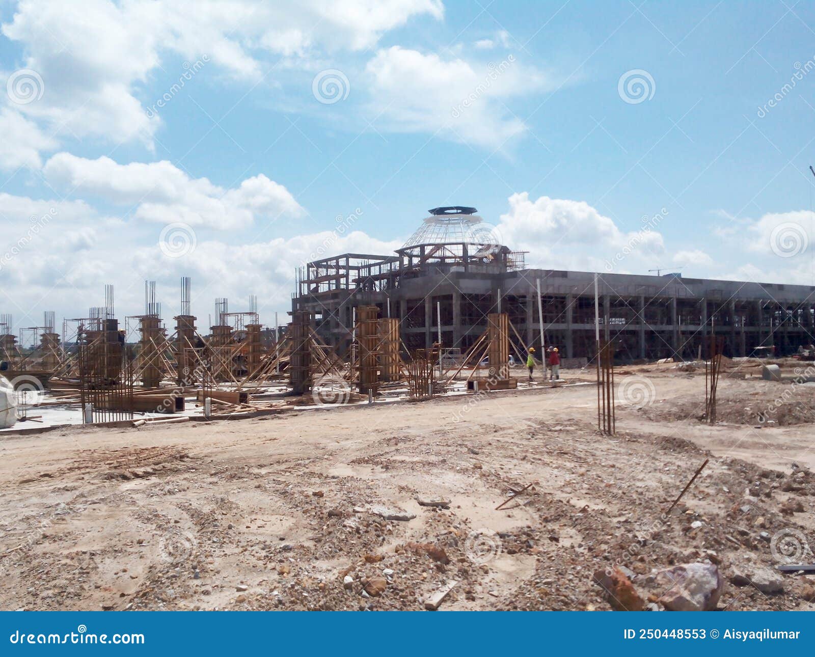 Construction Site in Progress during the Daytime. Stock Image - Image ...