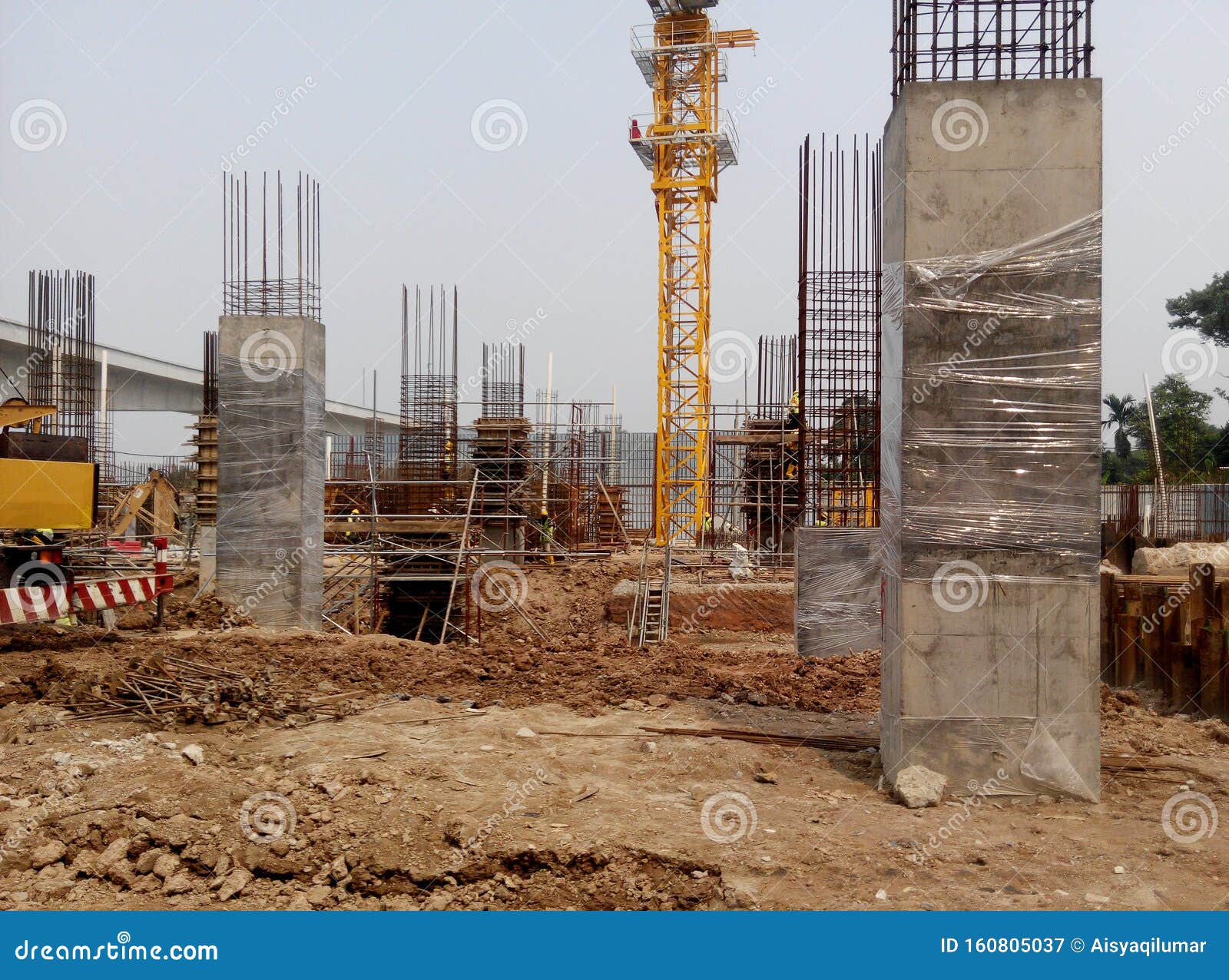 Concrete Structure Beam, Column and Slab at the Construction Slab ...
