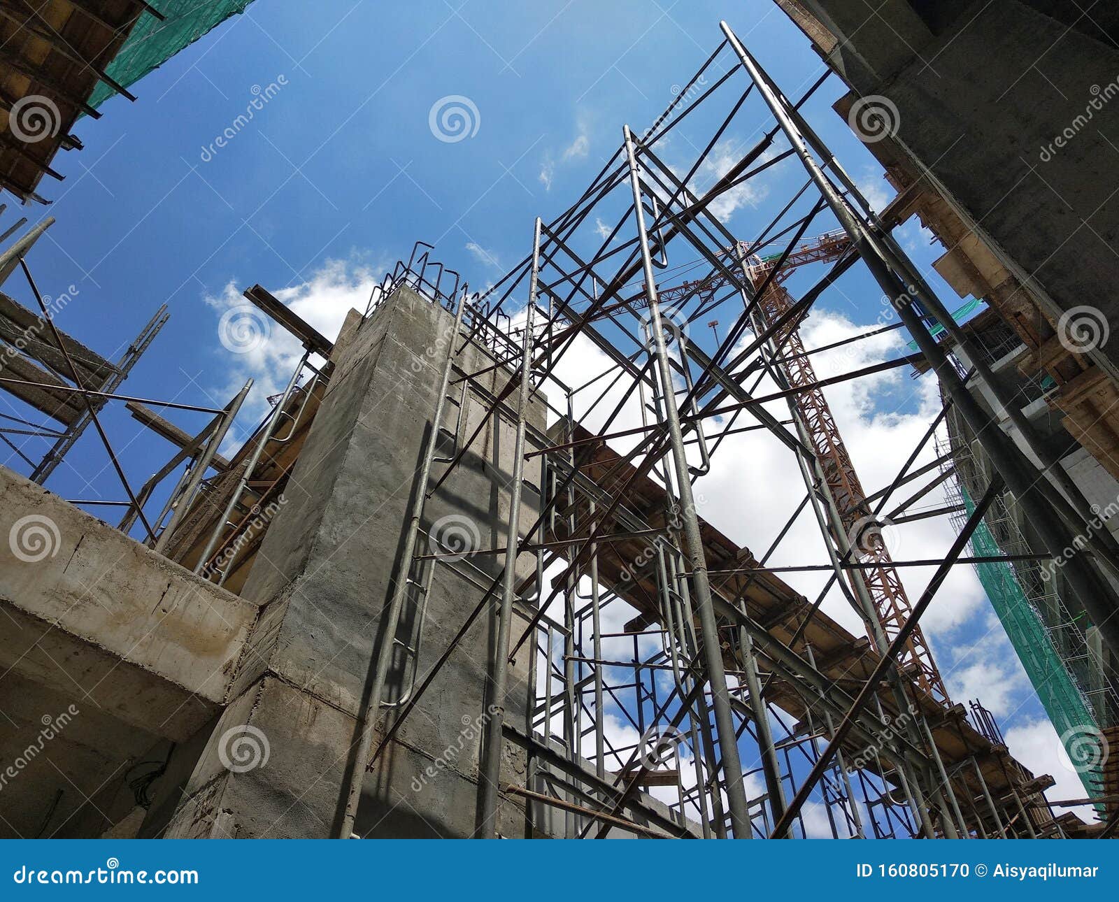 Concrete Structure Beam, Column and Slab at the Construction Slab ...