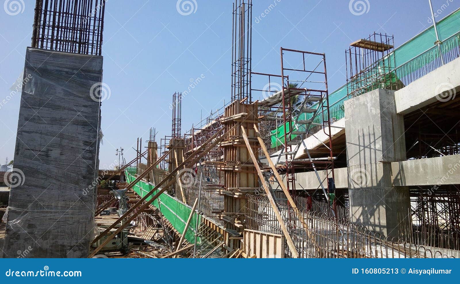 Concrete Structure Beam, Column and Slab at the Construction Slab ...