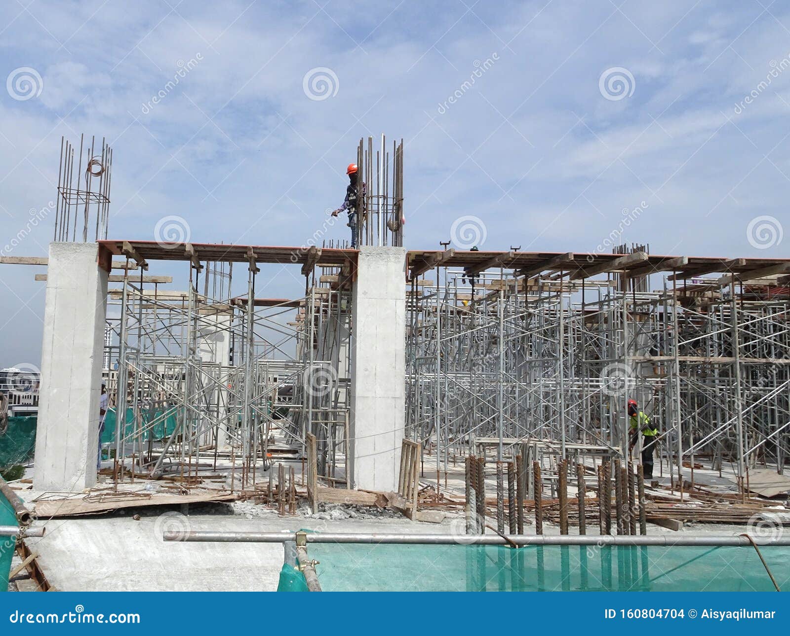Concrete Structure Beam, Column and Slab at the Construction Slab ...