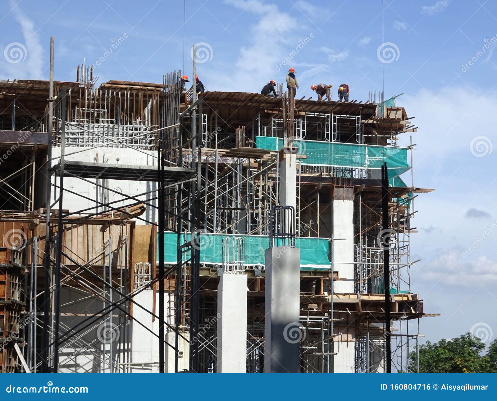 Concrete Structure Beam, Column and Slab at the Construction Slab ...