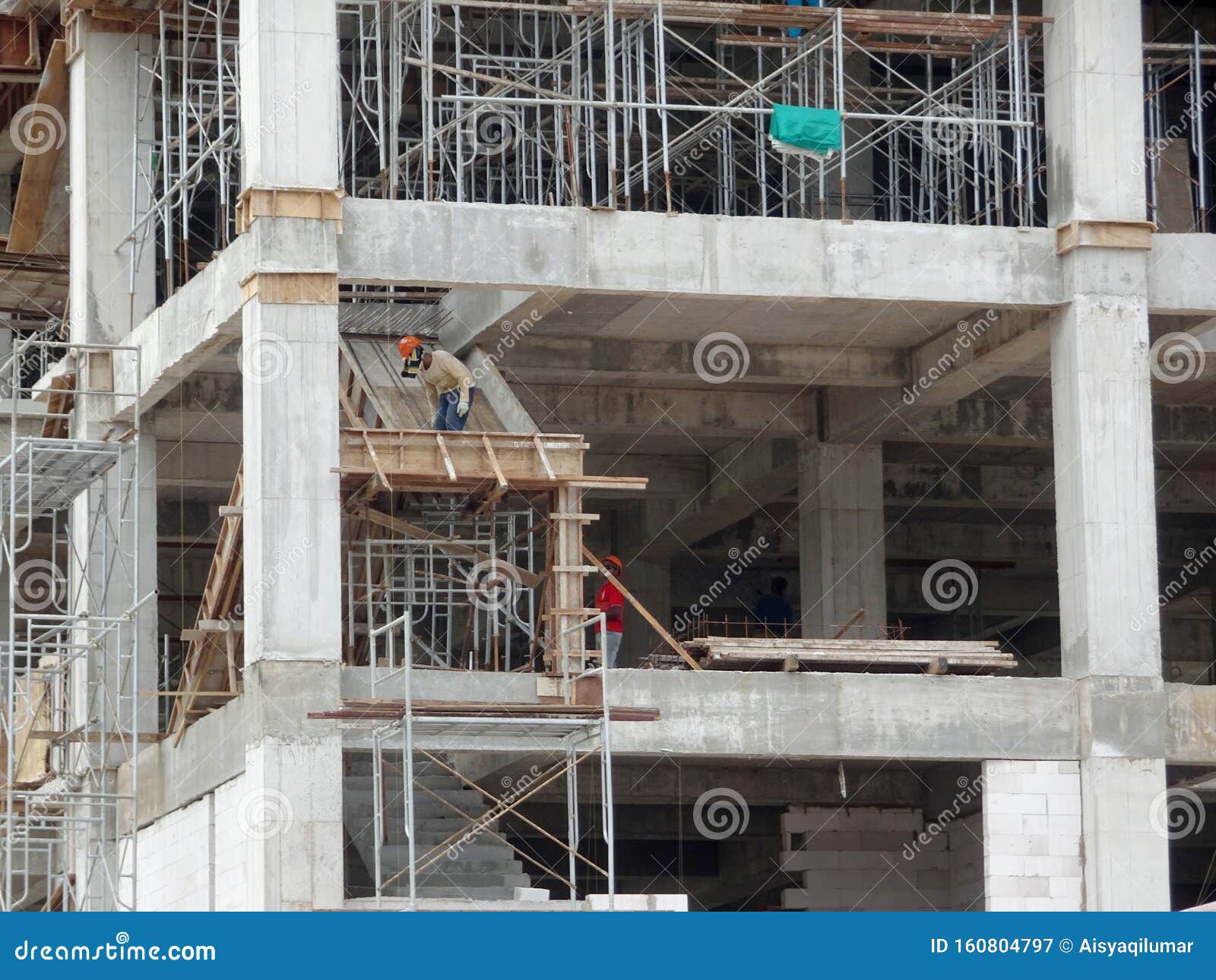 Concrete Structure Beam, Column and Slab at the Construction Slab ...
