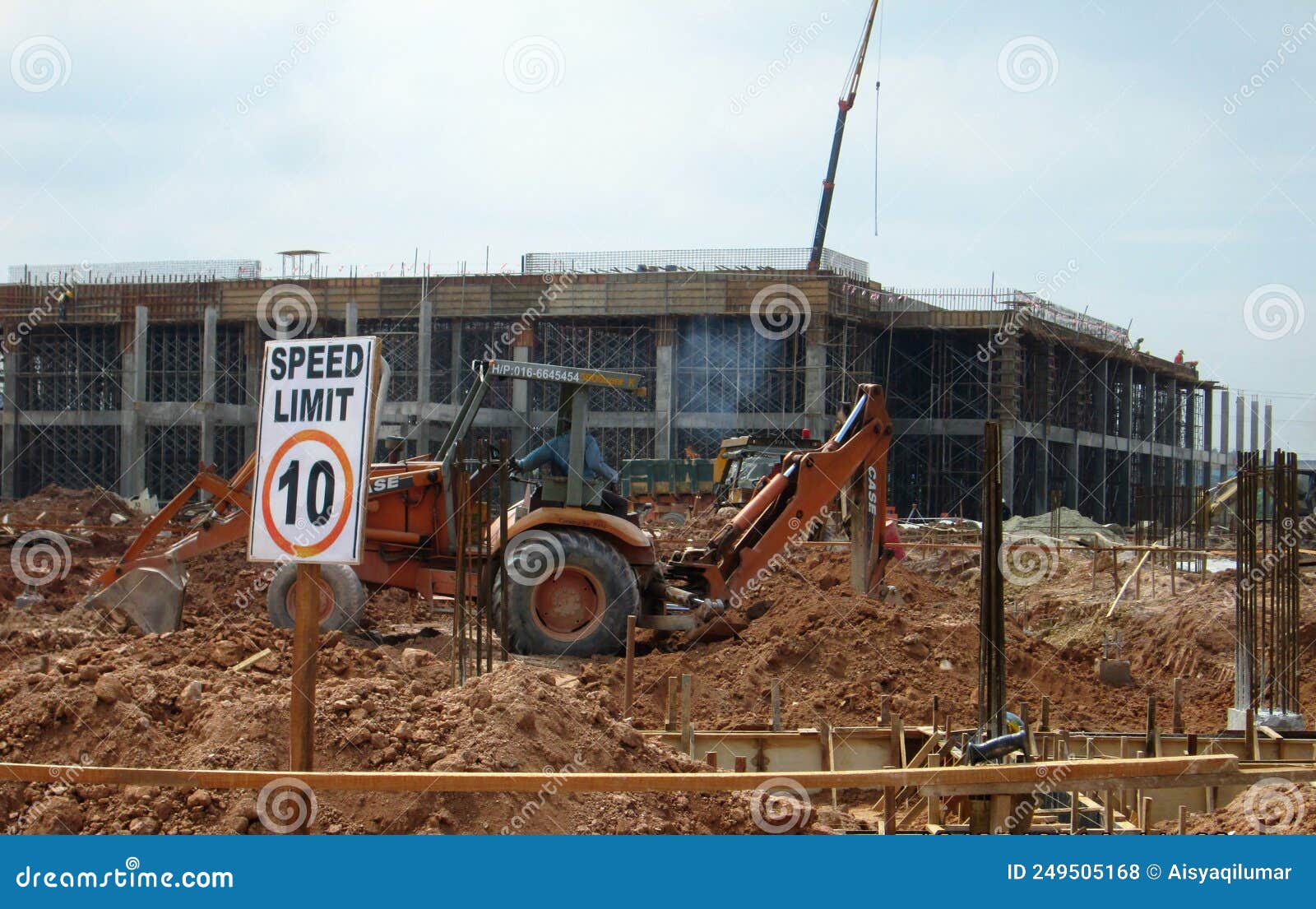 Building Foundation Work at Construction Site. Editorial Stock Photo ...