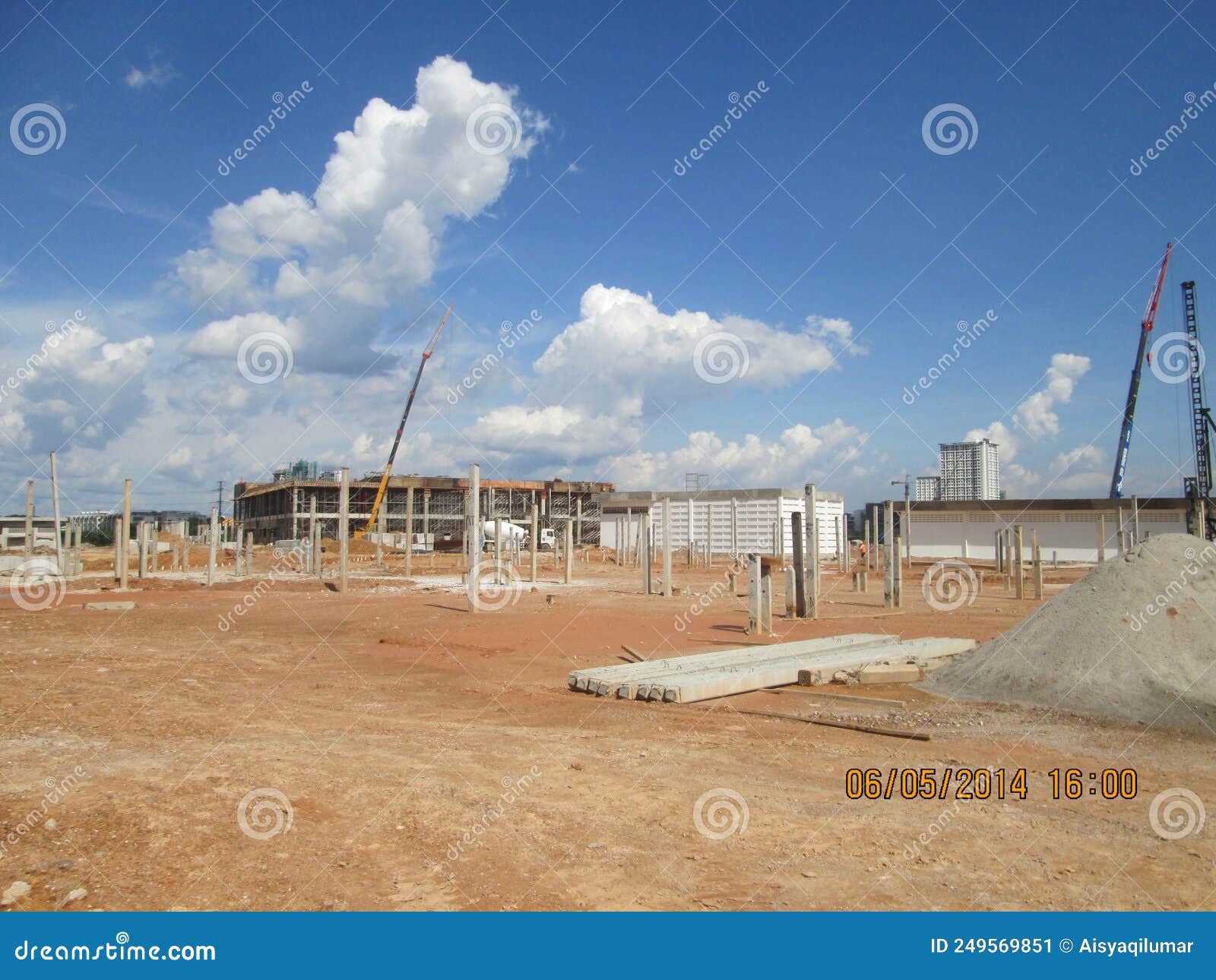 Building Foundation Work at Construction Site. Editorial Photo - Image ...