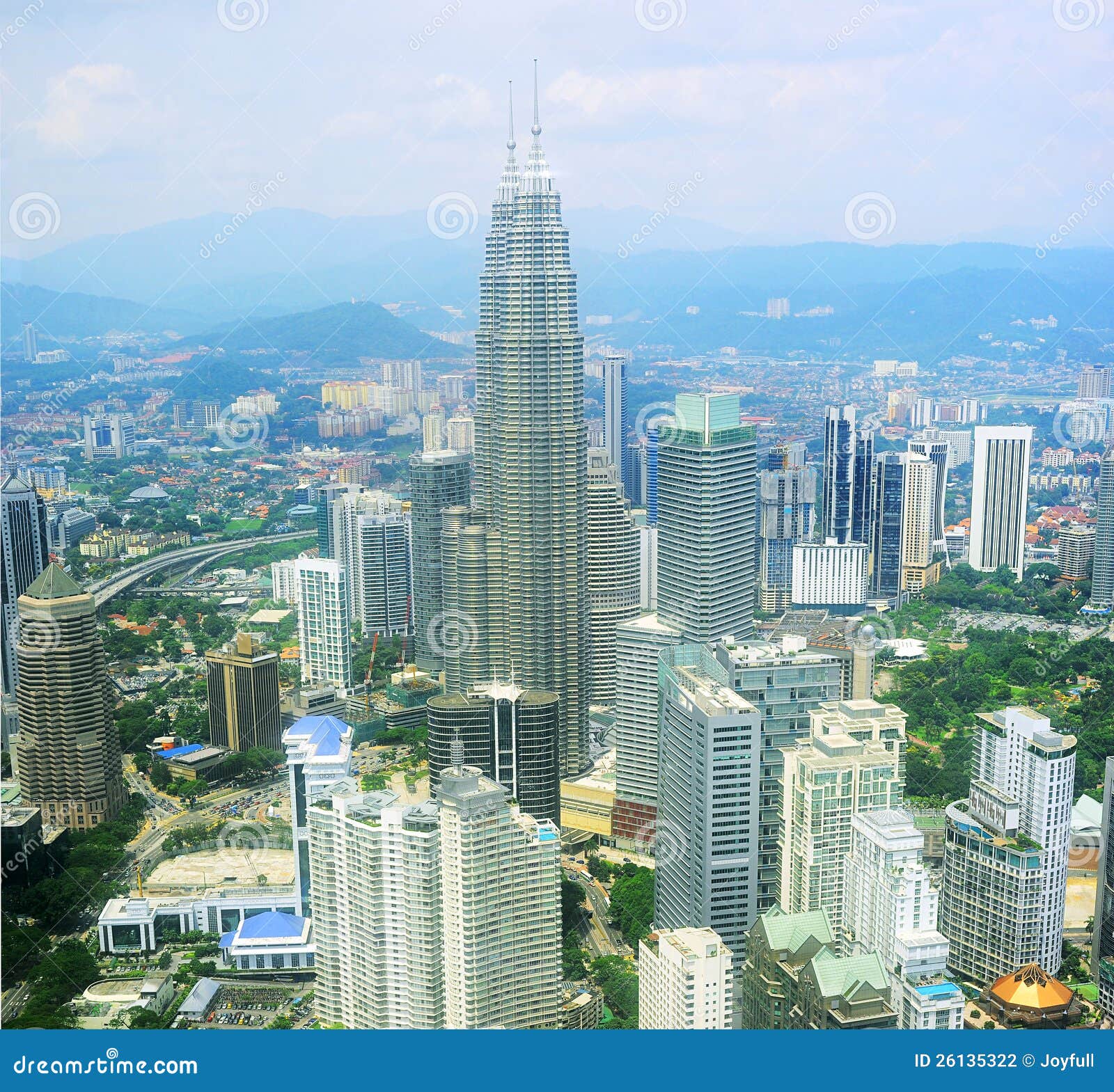 Kuala Lumpur skyline stock photo. Image of building, business - 26135322