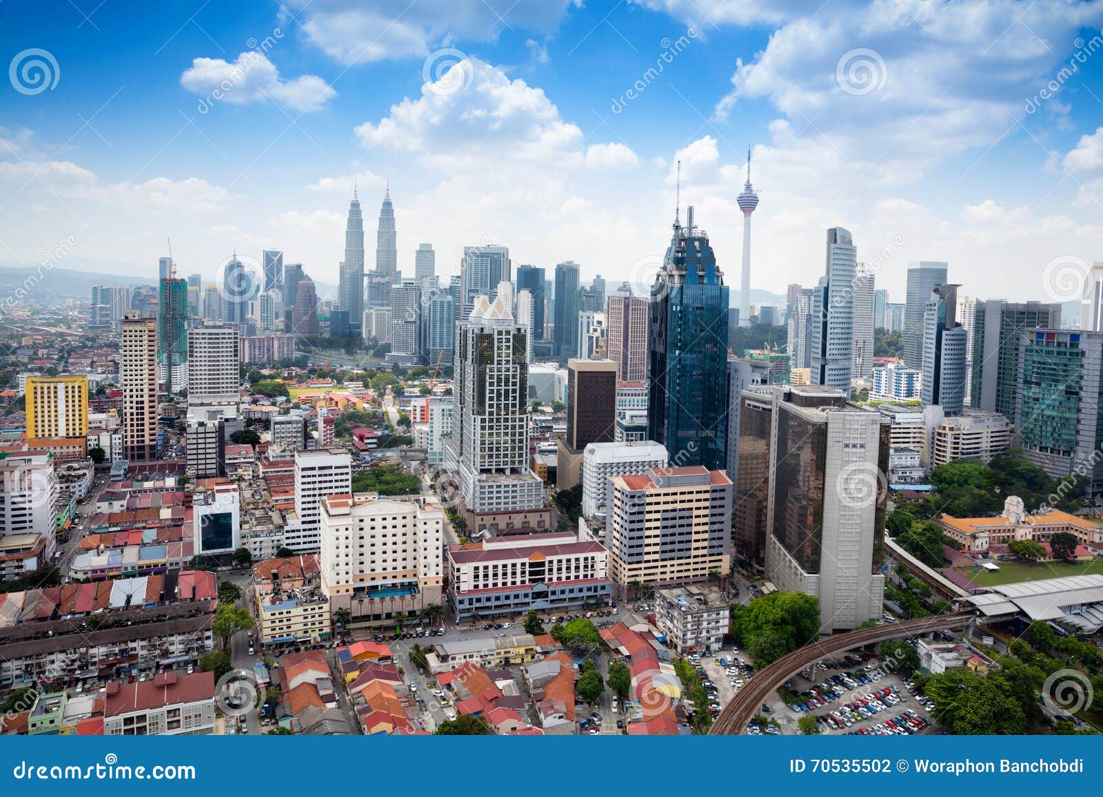 Kuala Lumpur skyline stock photo. Image of construction - 70535502