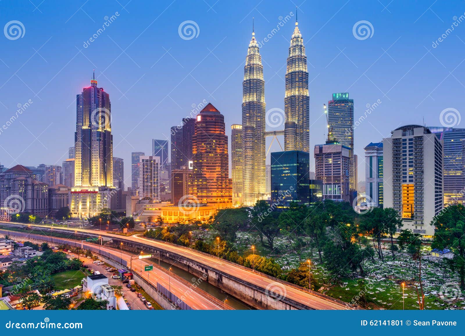 Kuala Lumpur Skyline stock image. Image of cityscape - 62141801