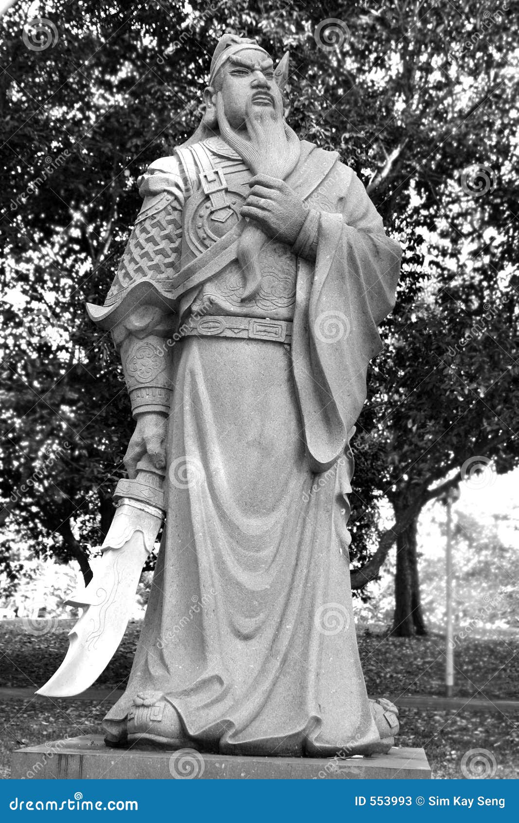 Kuan Yu stock image. Image of outdoor, kuanyu, park, officer - 553993