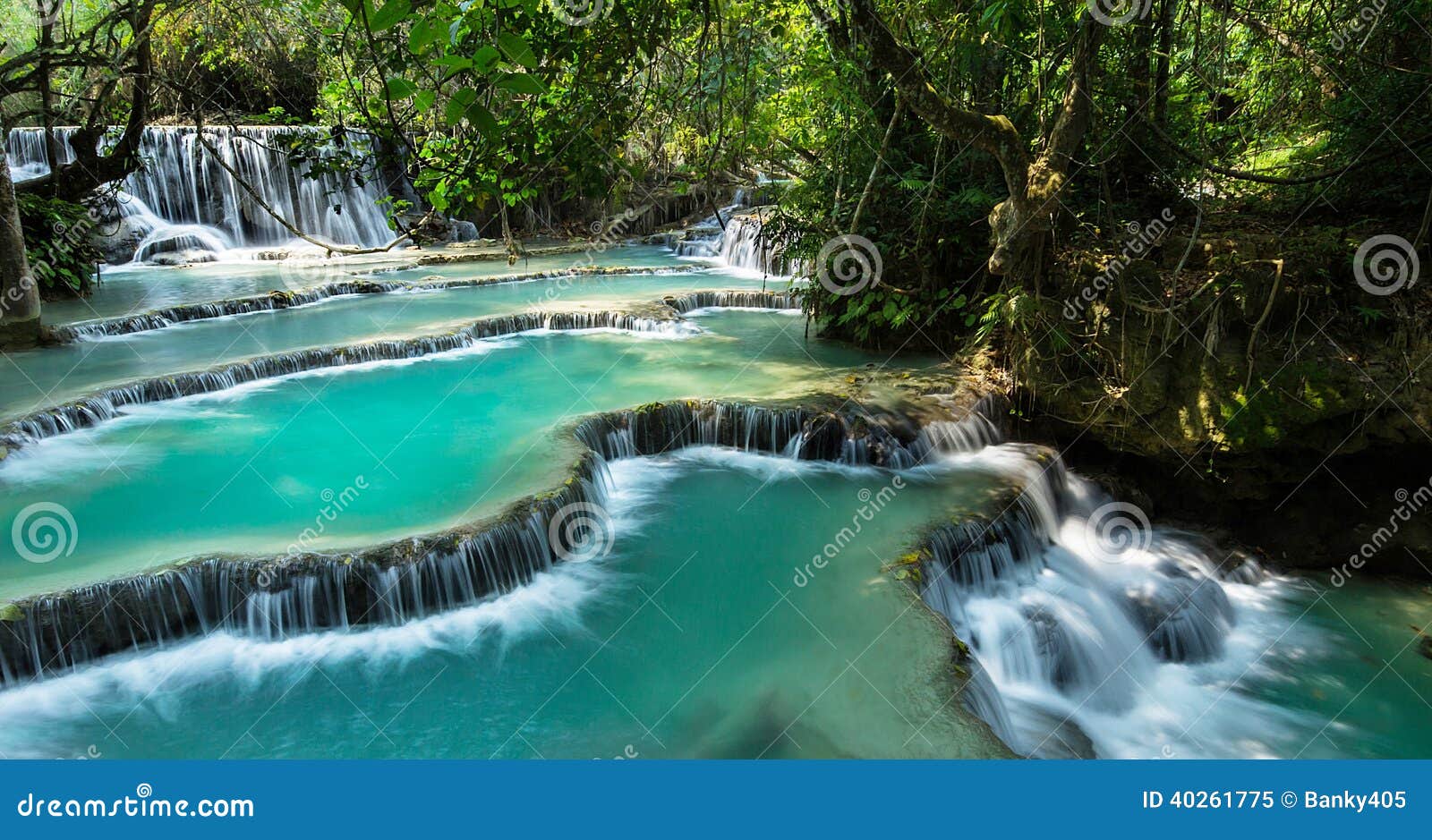 Kuang Si Falls imagem de stock. Imagem de cenas, bonito - 40261775