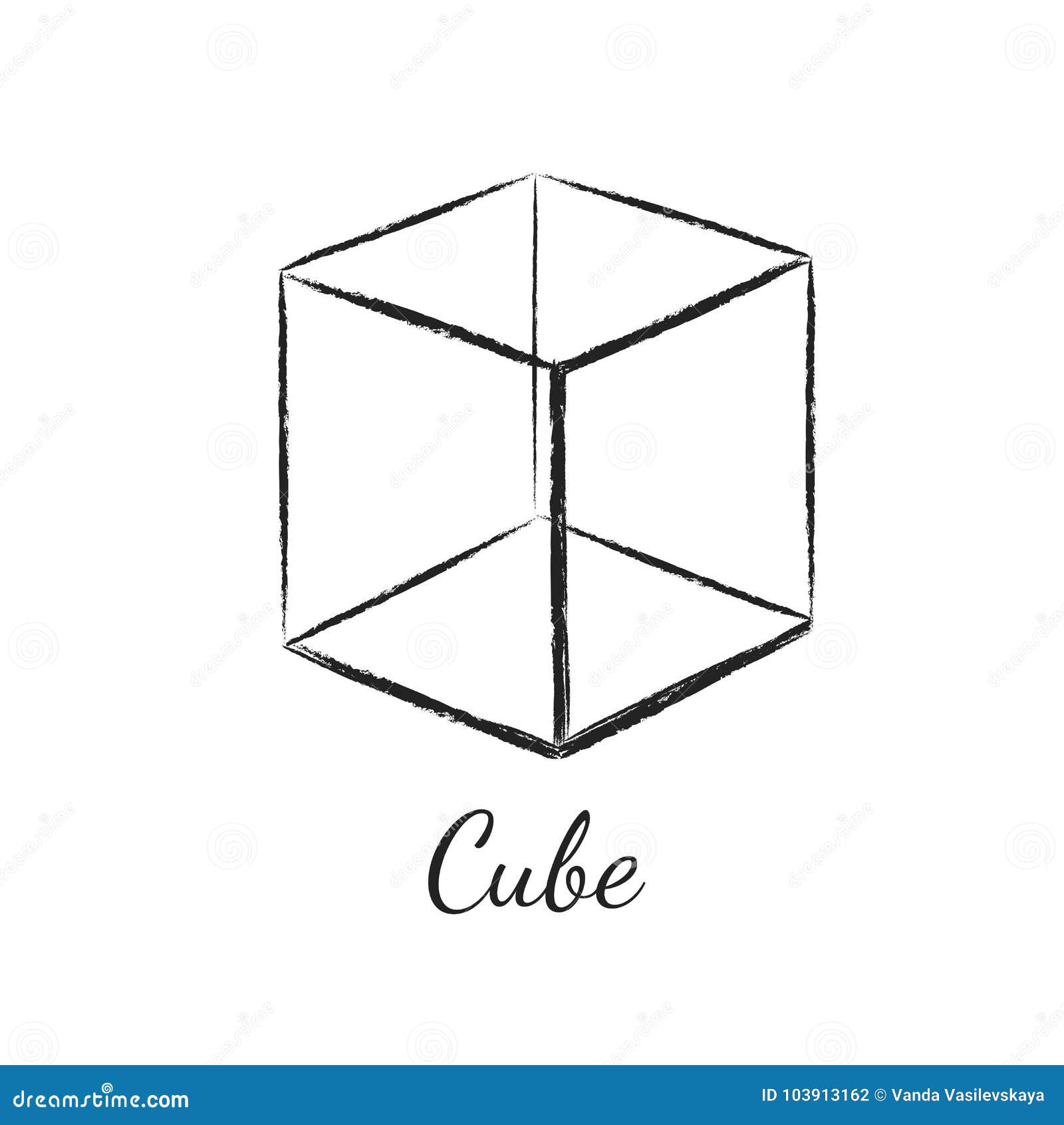 Kub geometrisk form vektor illustrationer. Illustration av diagram ...