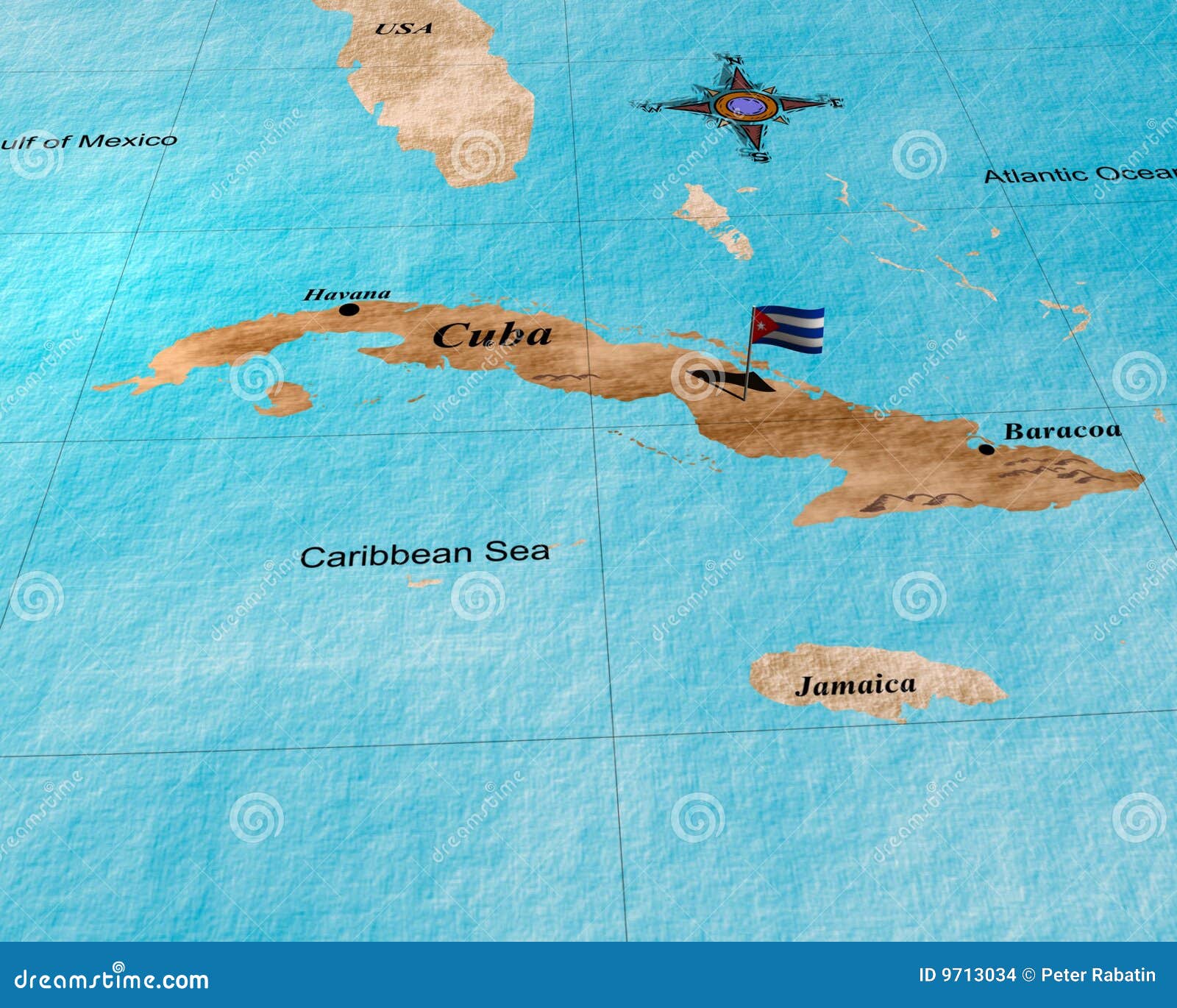Kuba-Karte stock abbildung. Illustration von strand, kontinent - 9713034