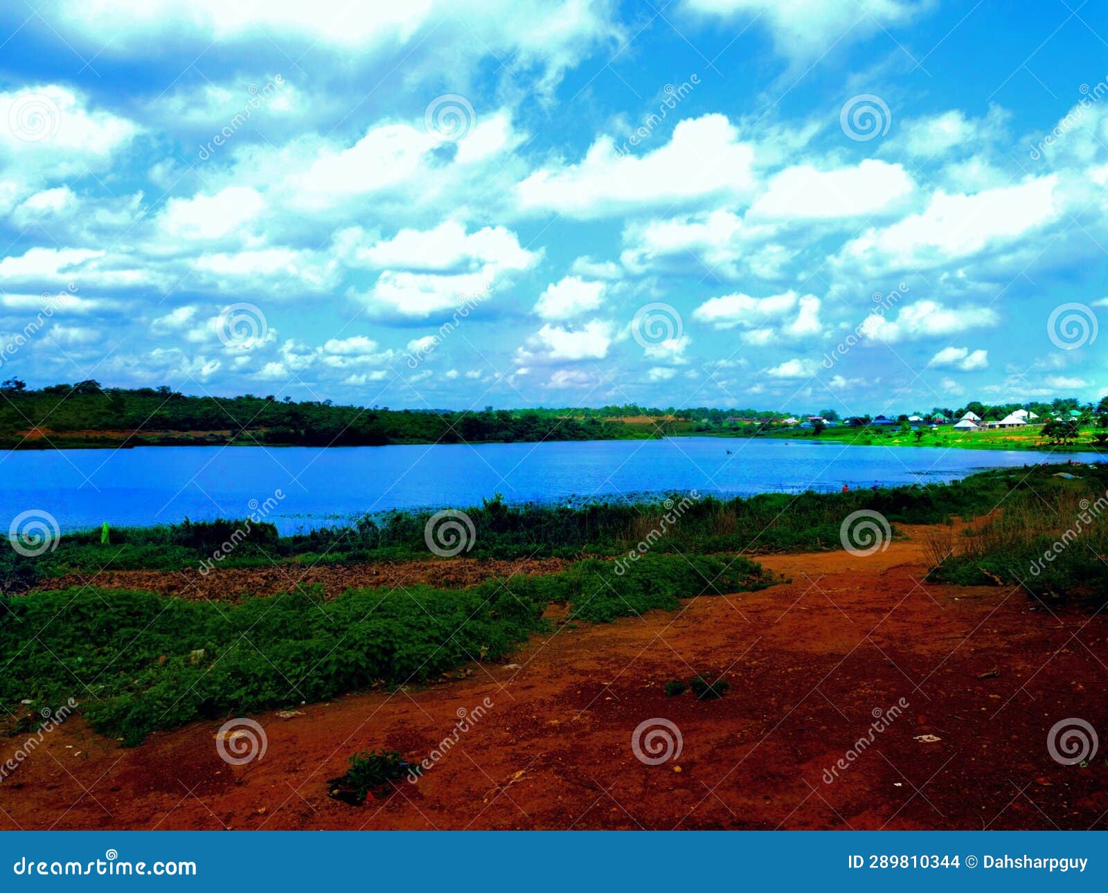 Kubacha river stock photo. Image of grasses, cloud, land - 289810344