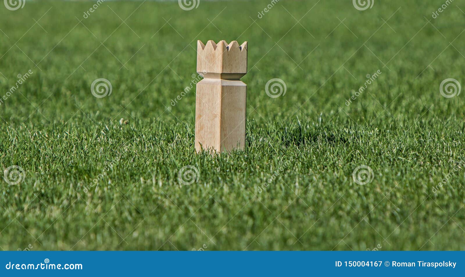 Kubb game King figure stock image. Image of object, grass - 150004167