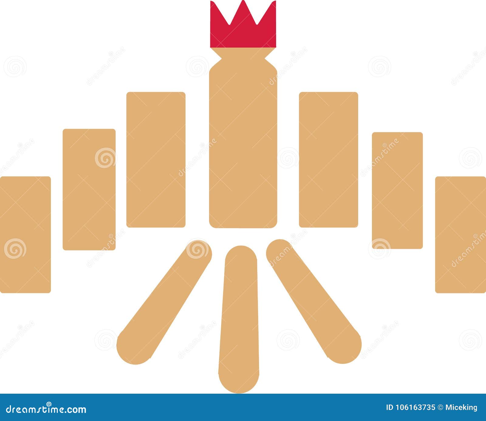 Kubb Game stock vector. Illustration of game, sports - 106163735