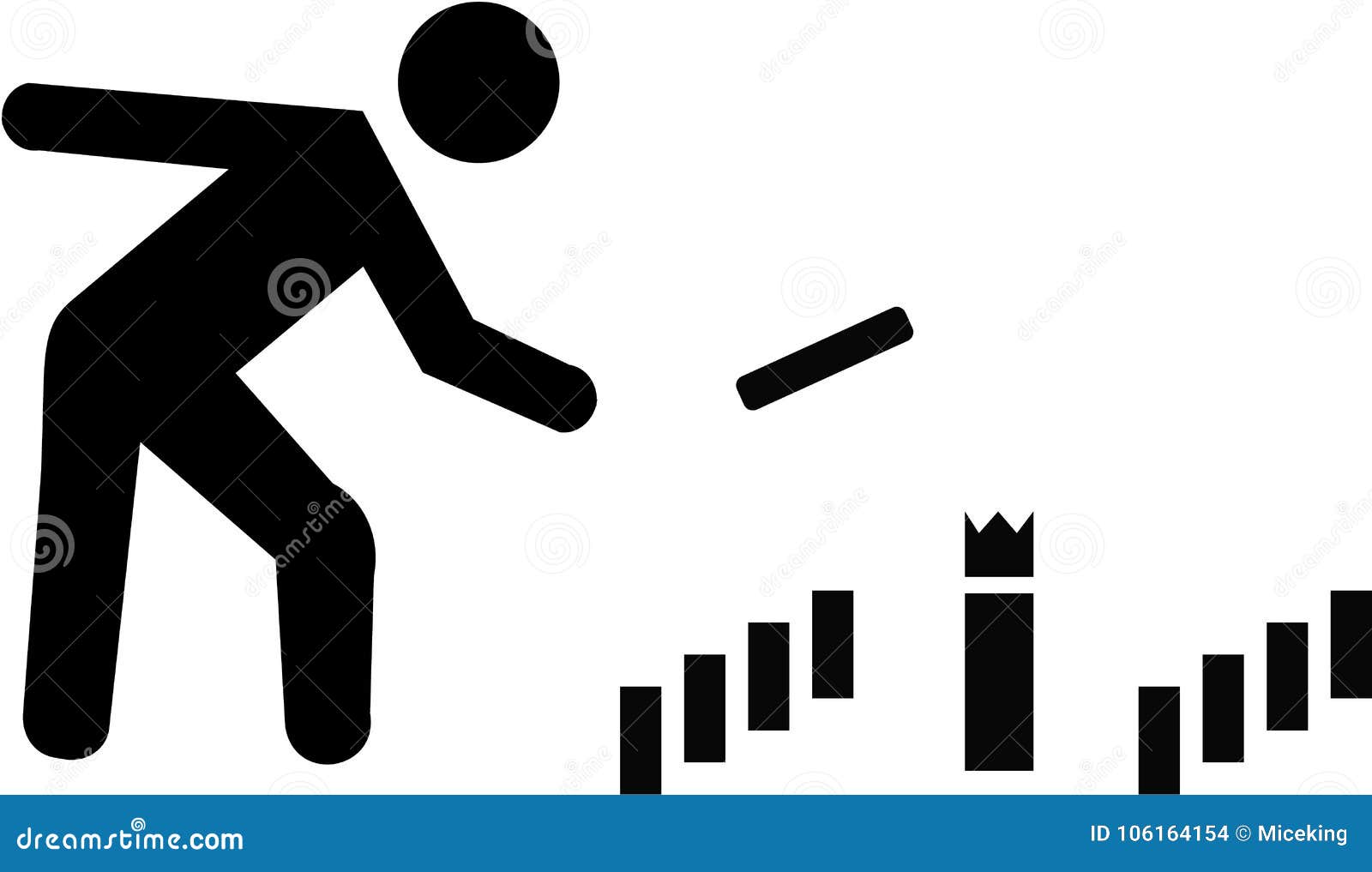 Kubb player stock vector. Illustration of scandinavian - 106164154