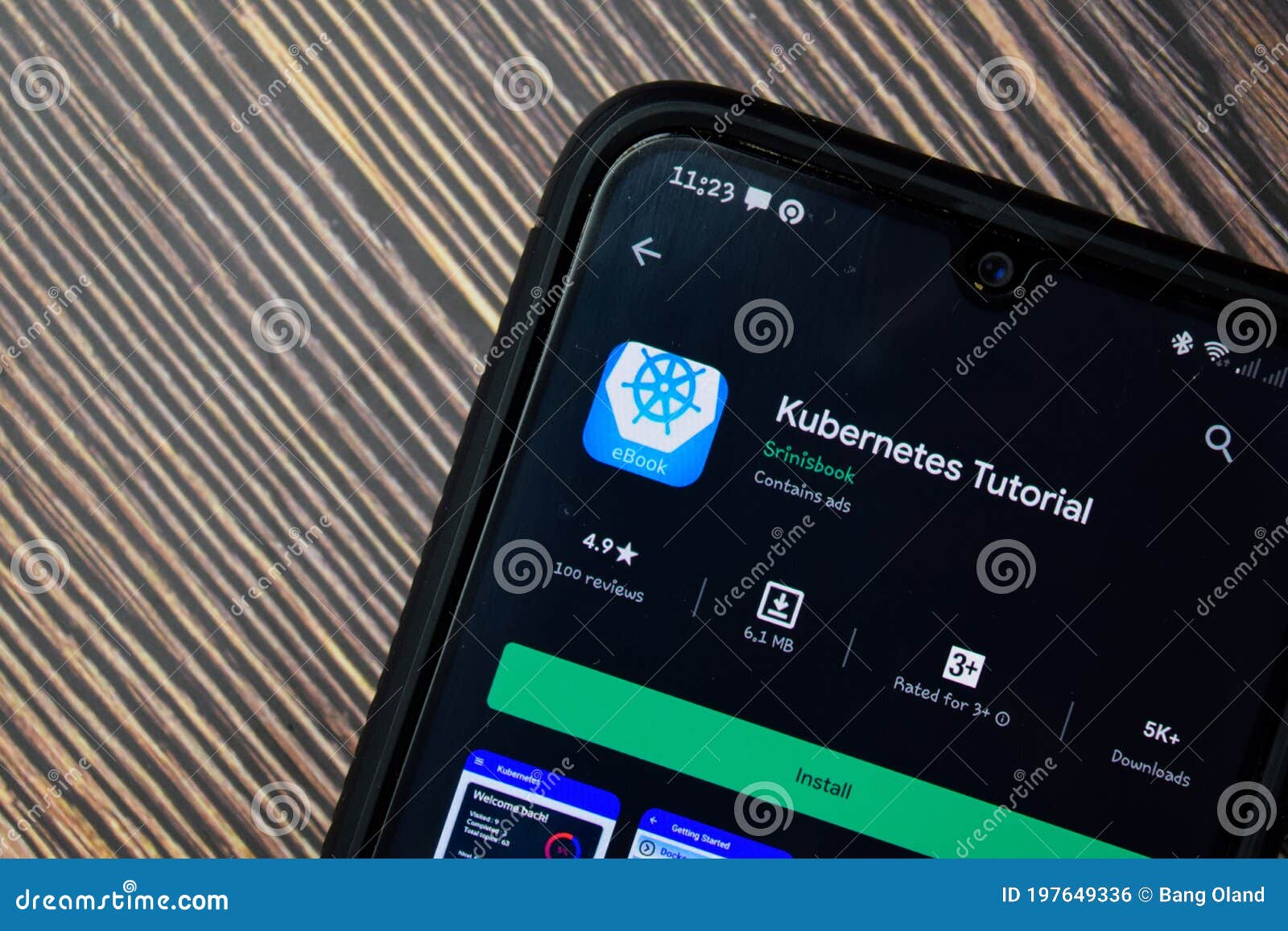 Kubernetes Tutorial Dev App with Magnifying on Smartphone Screen ...
