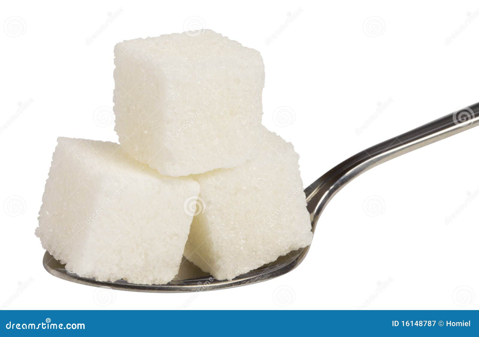 Kubus Van Witte Suiker Op Lepel Stock Afbeelding - Image of ...