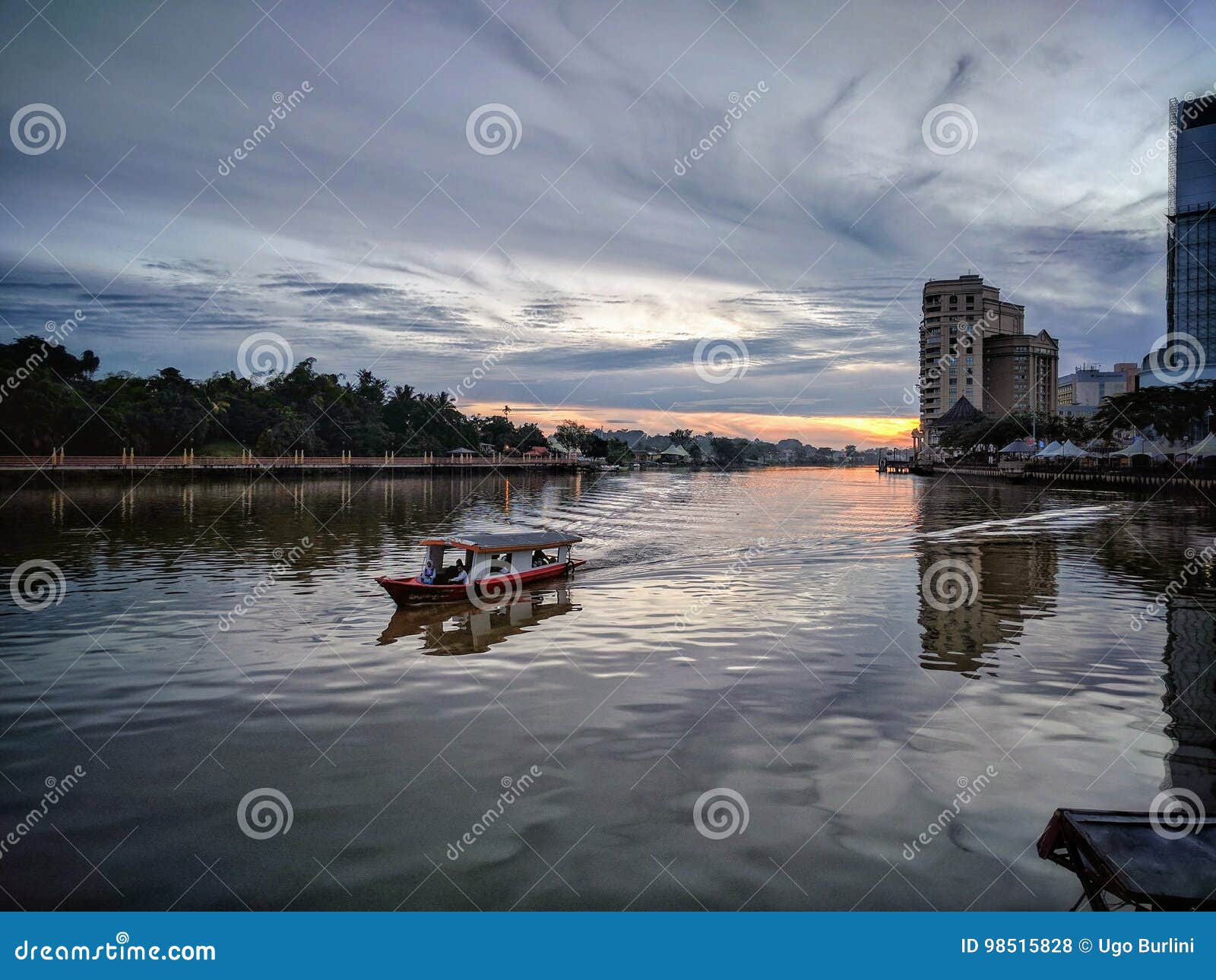 Kuching River View Malaysia Borneo Stock Photo - Image of colorful ...