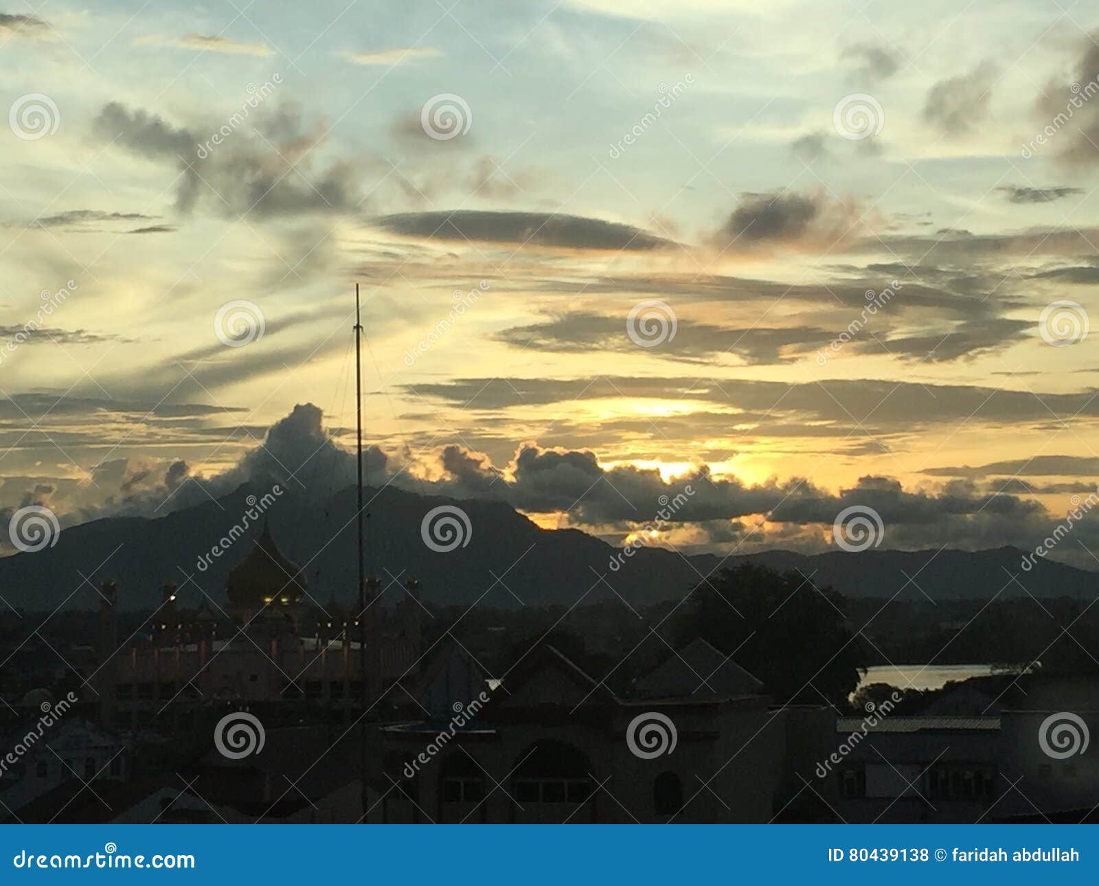 Kuching stock photo. Image of panorama, surau, kuching - 80439138