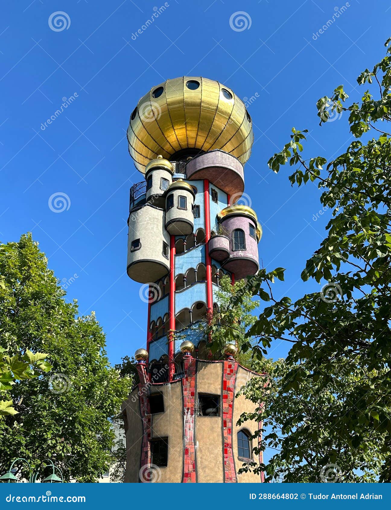 Kuchlbauer Tower editorial photography. Image of leaning - 288664802