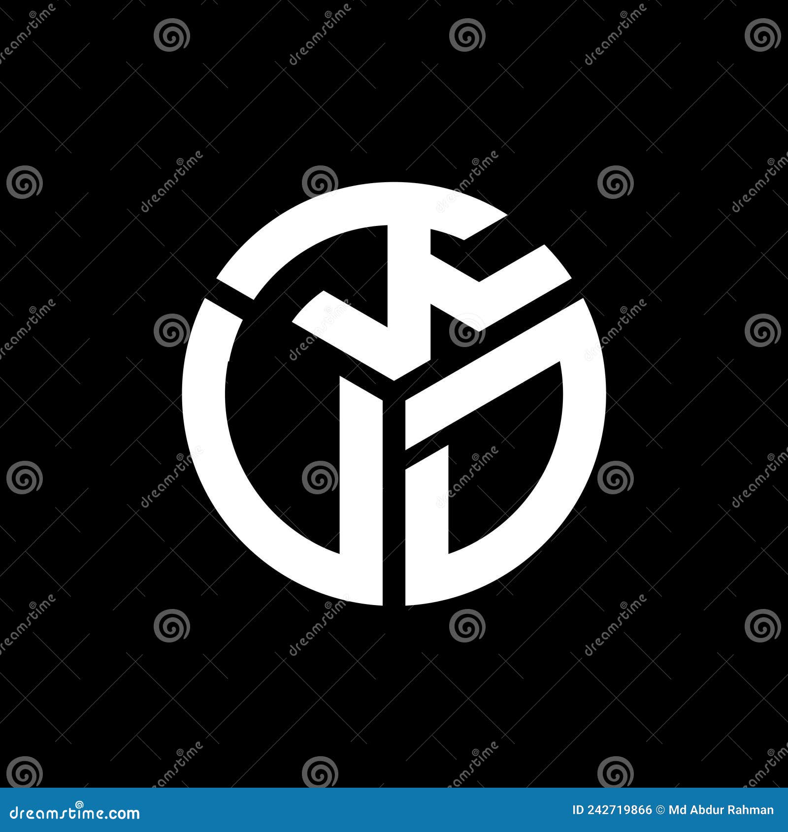 KUD Letter Logo Design On Black Background. KUD Creative Initials ...