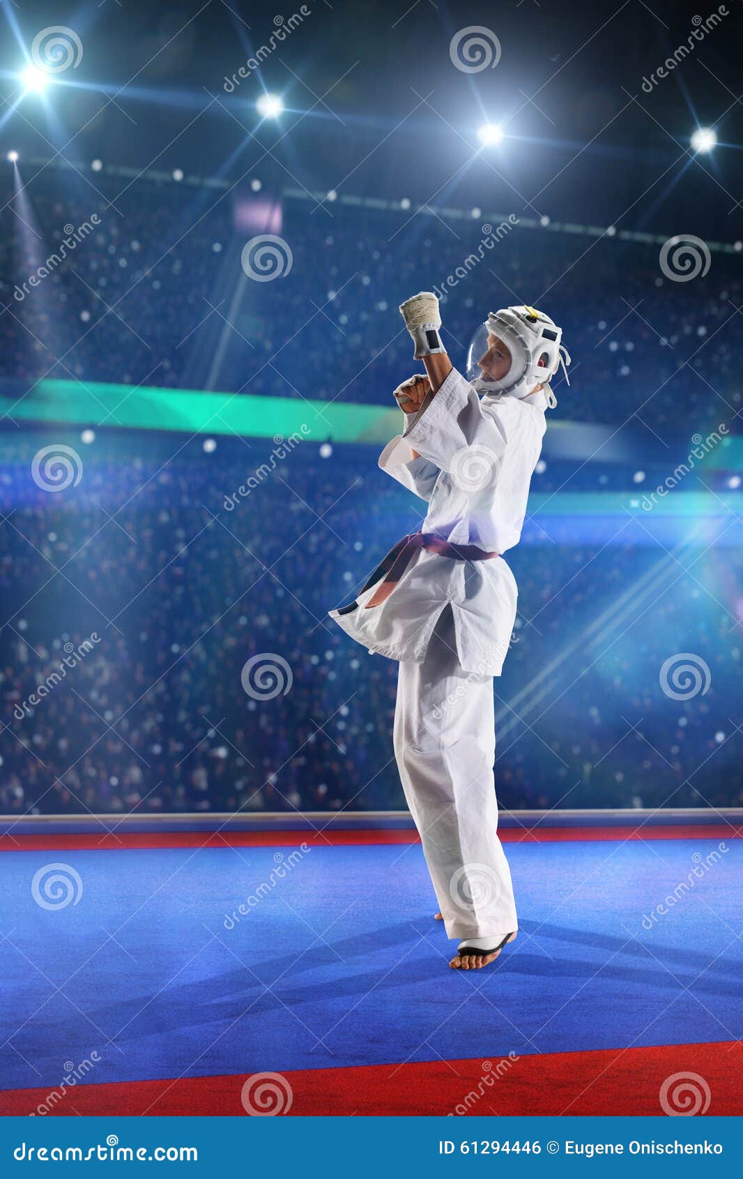 Kudo Fighter is Working Out on the Grand Arena Stock Photo - Image of ...