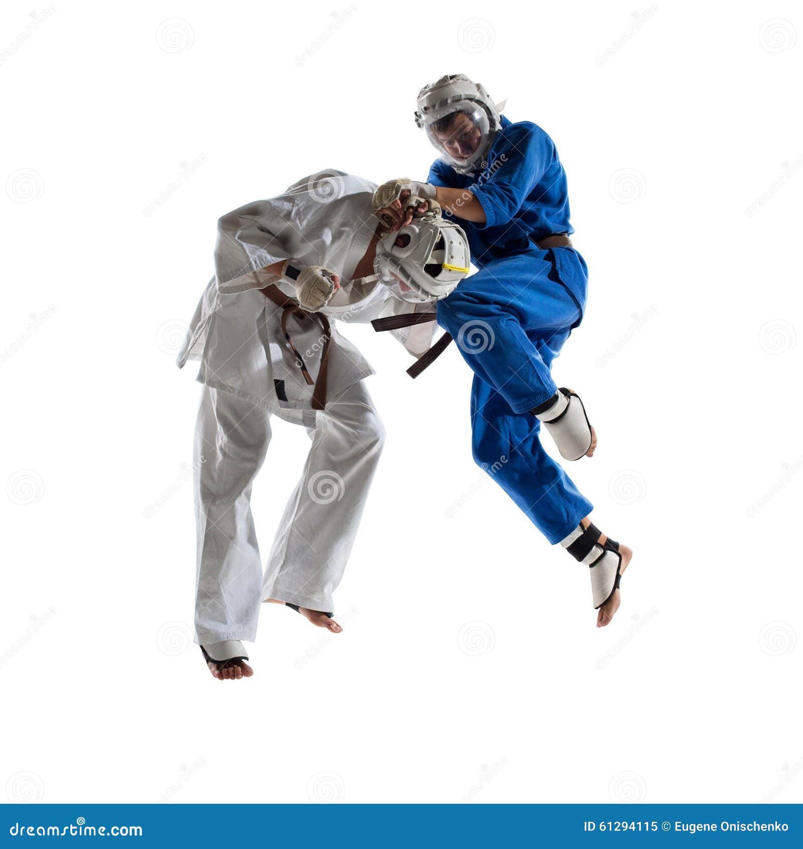 Kudo Fighters are Fighting Isolated Stock Image - Image of high, action ...