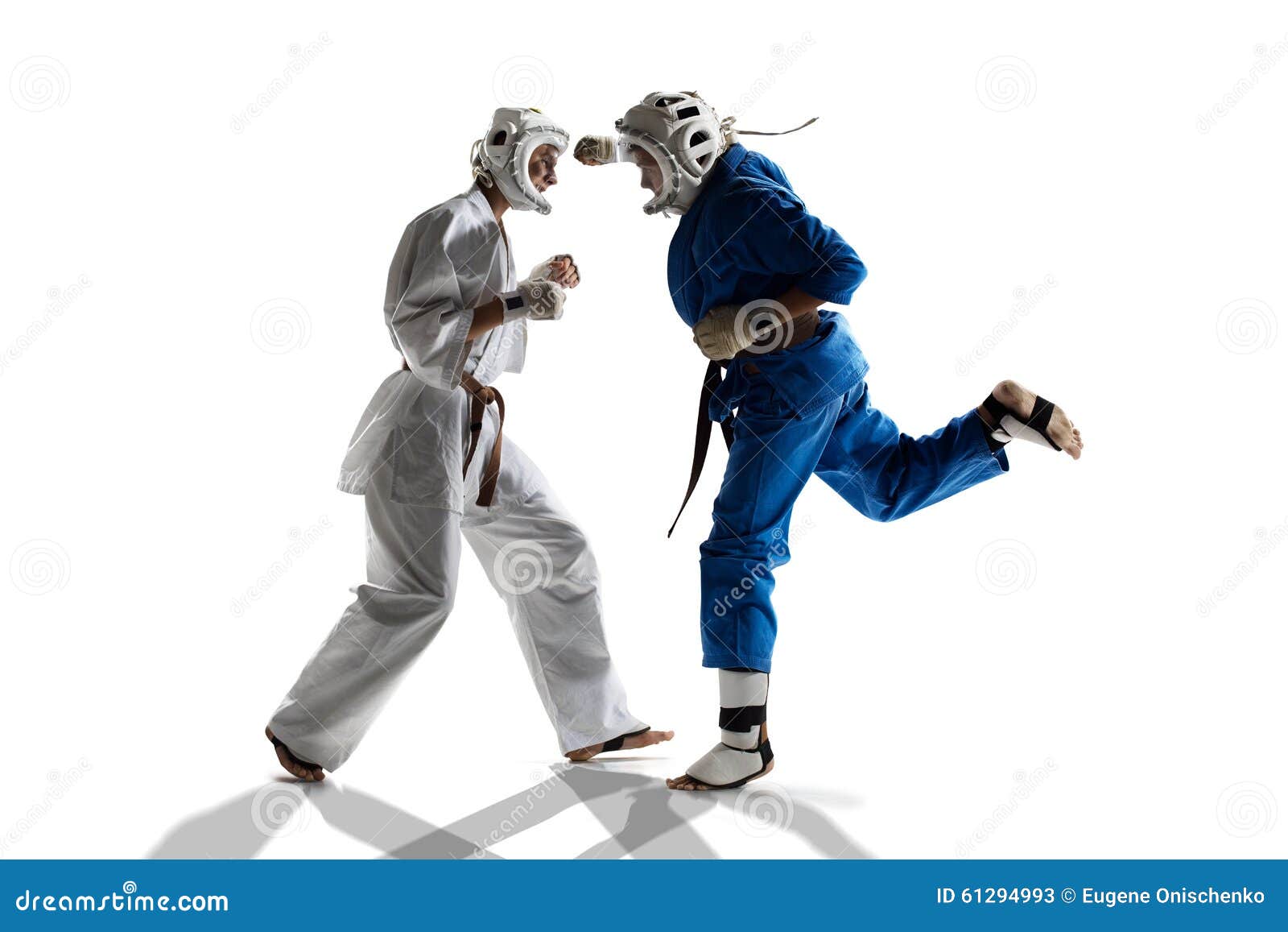 Kudo Fighters are Fighting Isolated Stock Image - Image of people ...