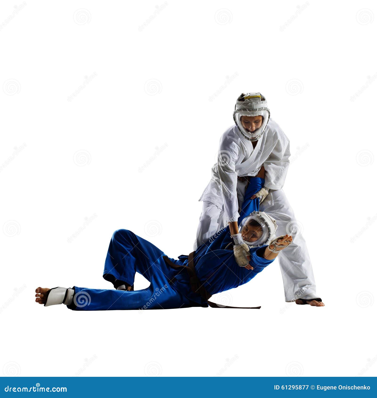 Kudo Fighters are Fighting Isolated Stock Image - Image of defending ...