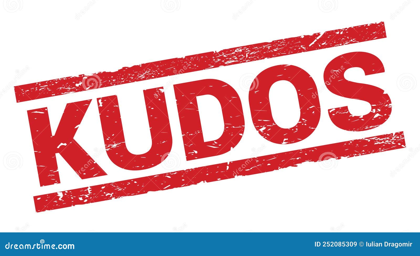 KUDOS Text on Red Rectangle Stamp Sign Stock Illustration ...