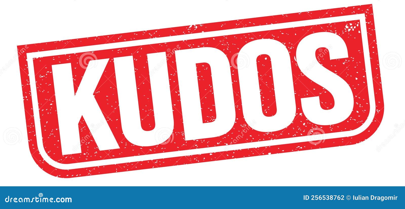 KUDOS Text Written on Red Stamp Sign Stock Illustration - Illustration ...