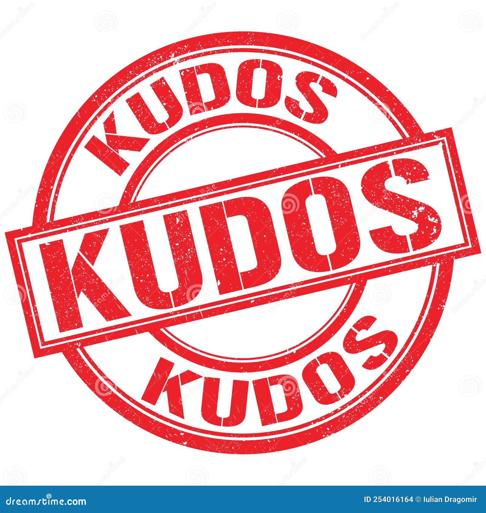 KUDOS Text Written on Red Stamp Sign Stock Illustration - Illustration ...