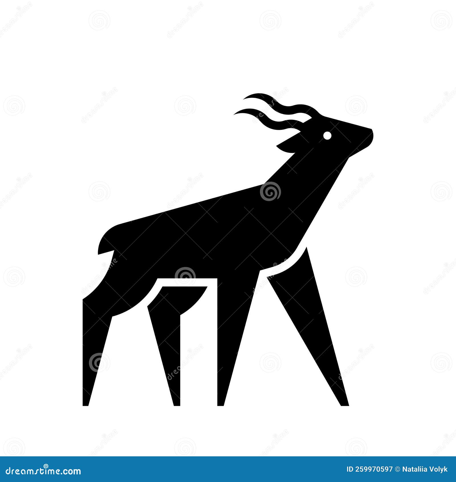 Kudu Logo stock vector. Illustration of shape, goat - 259970597