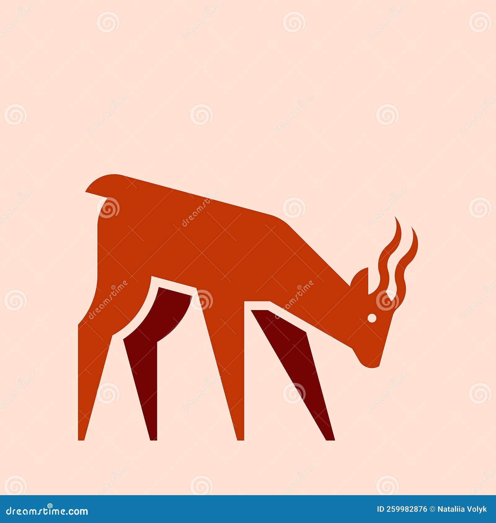 Kudu Logo stock vector. Illustration of design, deer - 259982876