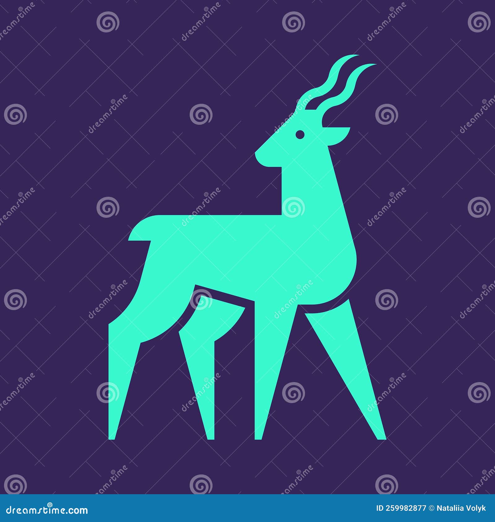 Kudu Logo stock vector. Illustration of cartoon, animal - 259982877