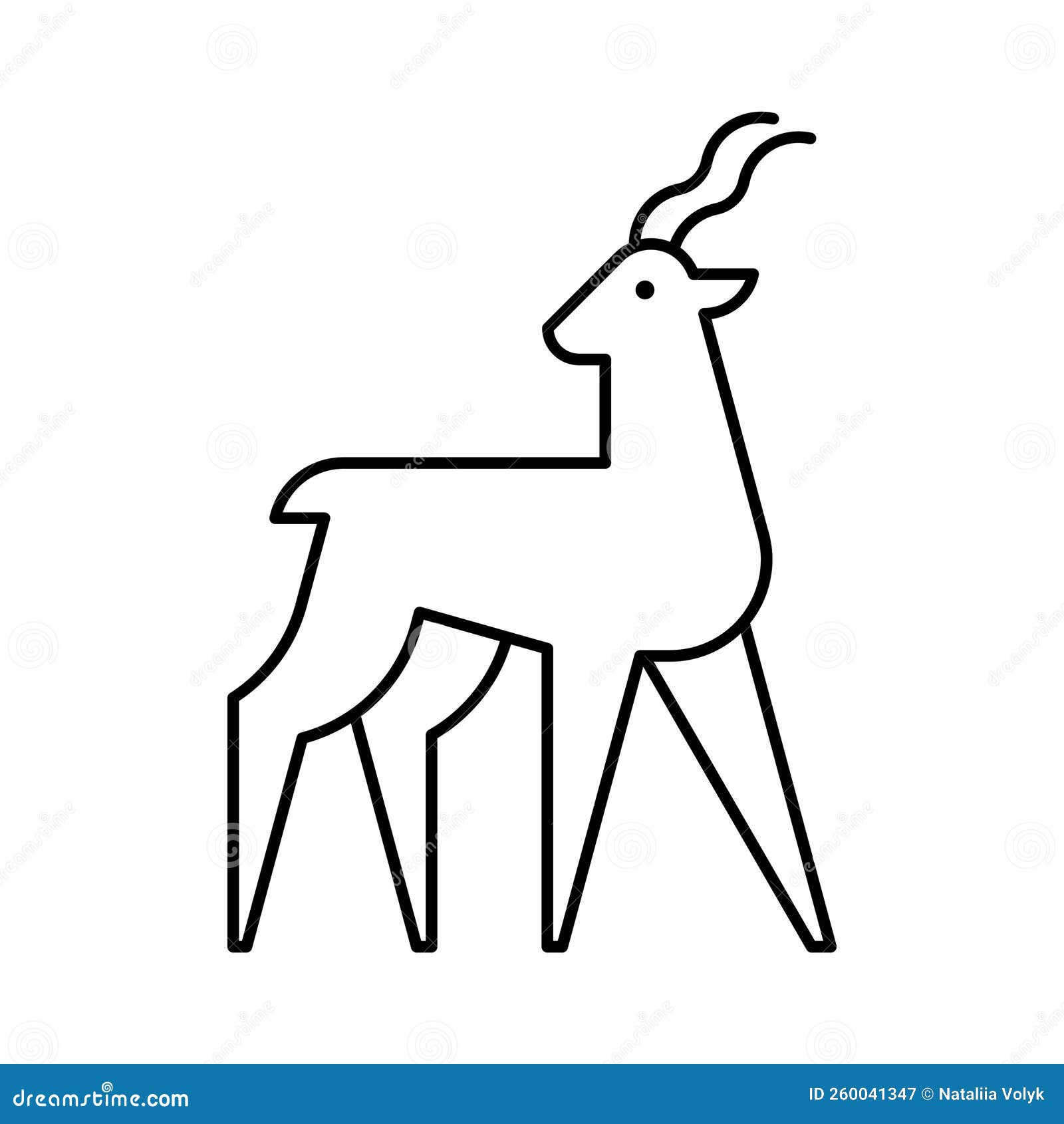 Kudu Logo stock vector. Illustration of cartoon, wildlife - 260041347