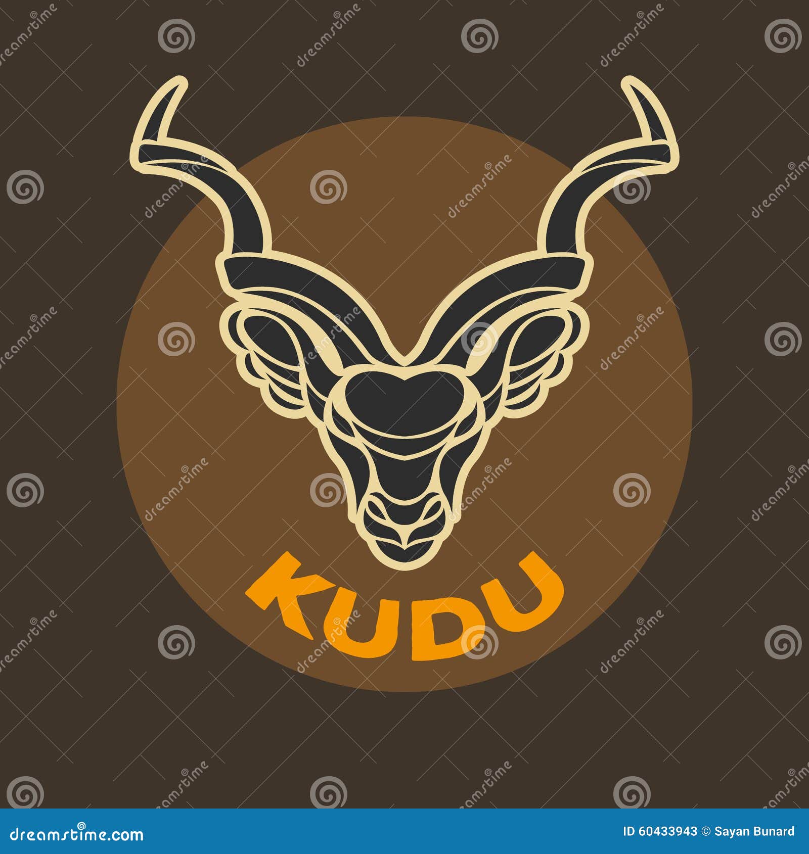 KUDU logo stock vector. Illustration of background, nature - 60433943