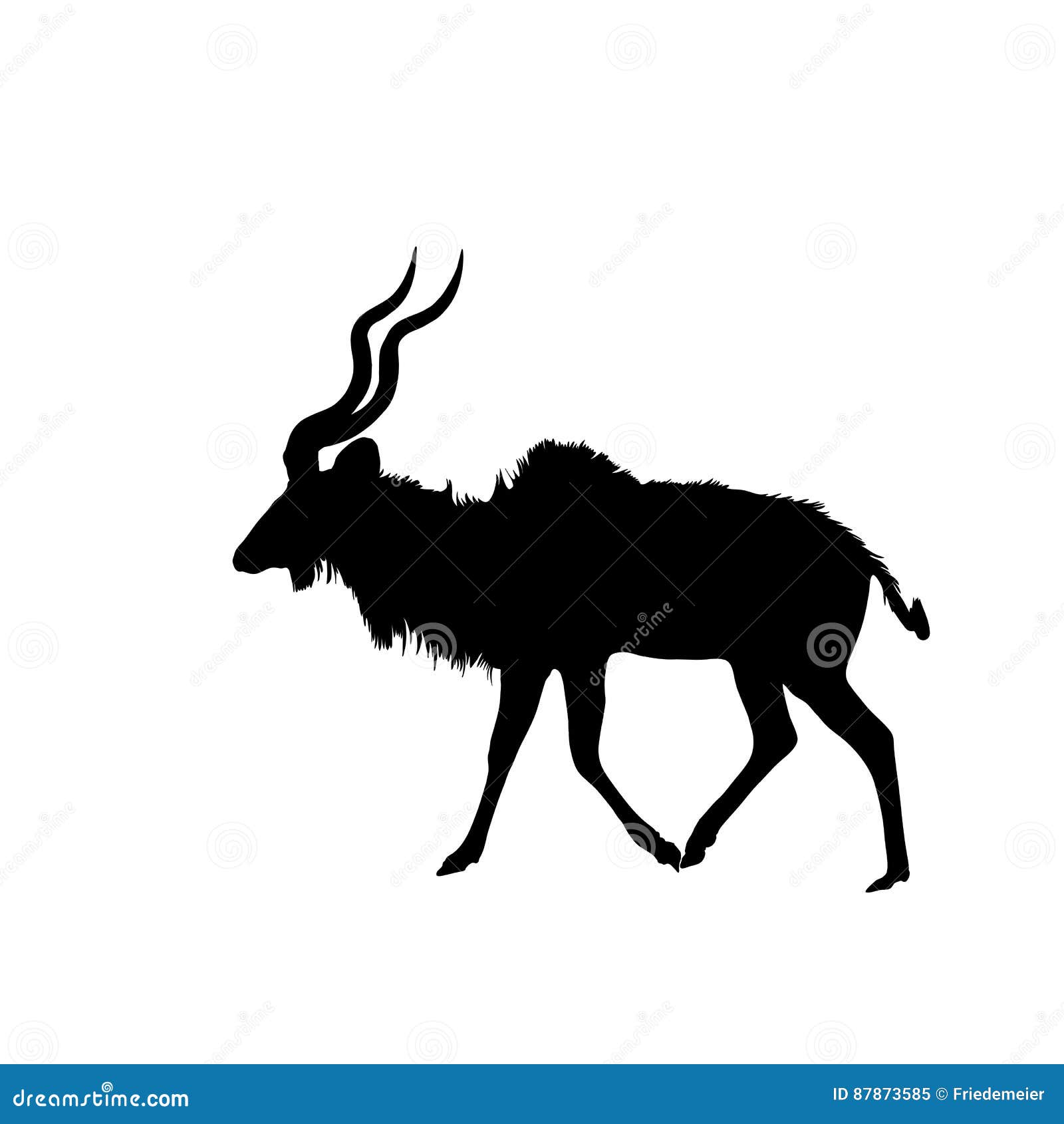 Kudu - Silhouette Cartoon Vector | CartoonDealer.com #87873585
