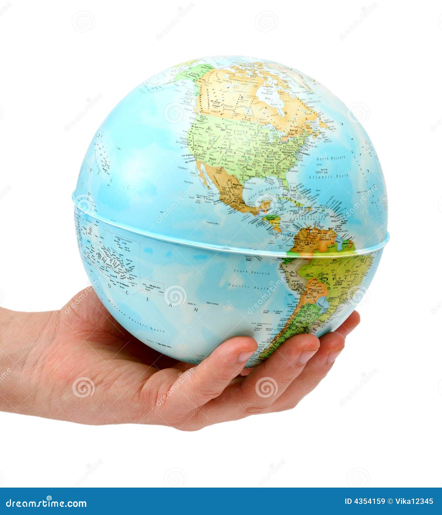 Kugel in der Hand stockbild. Bild von amerika, welt, geschäft - 4354159