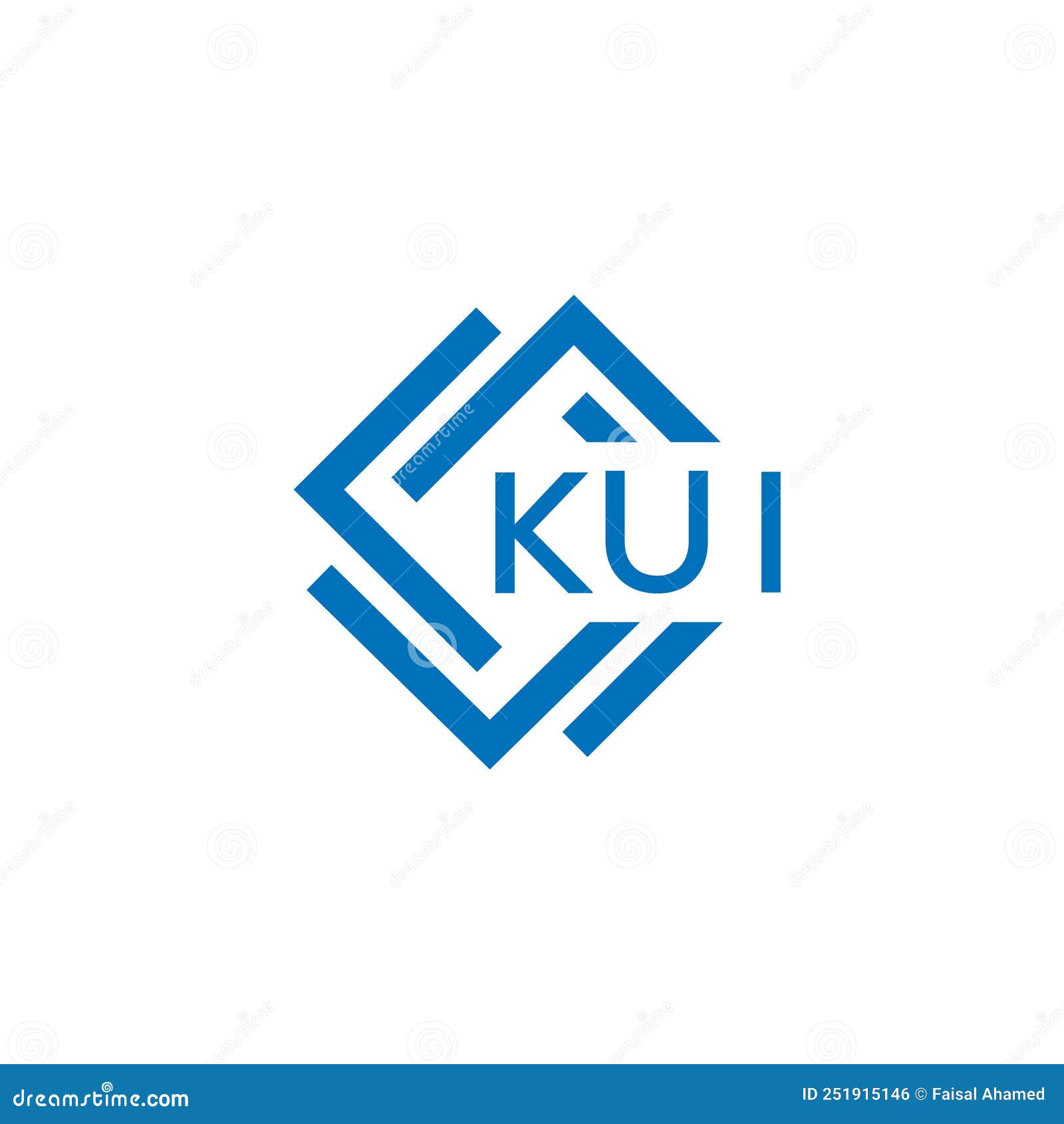KUI Letter Logo Design on White Background. KUI Creative Circle Letter ...